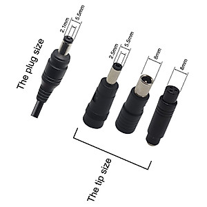42V 2A Charger Power Supply Adapter for 10S 36V 8Ah-15Ah Lithium Li-ion Battery Pack 5.5 * 2.1mm Round Plug with 5.5*2.5mm /RCA 8mm/Female 3-Pin 8mm Inline Tips Fits Bird & Lime, Lime S, Xiaomi M365