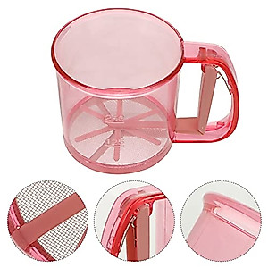 Cabilock 1pc Flour Sieve Powdered Sugar Sifter for Baking Sifting Strainer Handheld Sifter Household Tools Diy Tools Metal Colander Home Flour Strainer Stainless Steel Plastic Cup To Rotate