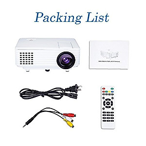 H1 LED LCD (WVGA) Mini Video Projector - International Version (No Warranty) - DIY Series - White (FP8048H1W-IV6)