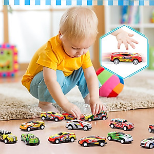 Vinsot 60pcs Pull Back Toy Cars, Mini Die Cast Race Cars Vehicles Bulk, Party Favors Car Toys, Treasure Box Toys Goodie Bag Stuffers, Christmas Birthday Party Gift for Kids Girls Boys(Style A)