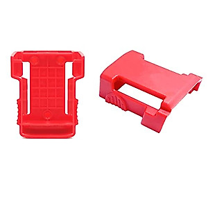 SKCMOX Tool Holders Battery Holders Mount for Milwaukee M18 18V Battery Drill Tool Red 10pcs tool holders and 10pcs battery holders with screws