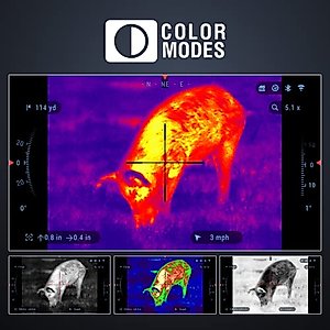ATN ThOR 4 1.25-5x, 384x288, Thermal Rifle Scope w/Ultra Sensitive Next Gen Sensor, WiFi, Image Stabilization, Range Finder, Ballistic Calculator and IOS and Android Apps , Black