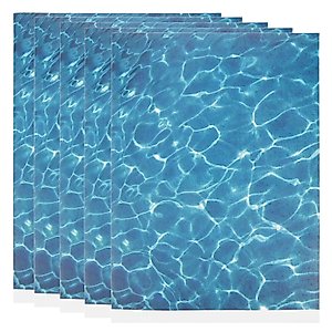 Lurrose 5 Sheets Pearlescent Ripple Stream Sheet Artificial Water Effect Sheet Panel Stream Pattern Lake River Diorama Scene Scenery for Home DIY Craft Art Blue