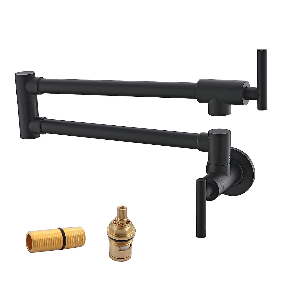 Havin Black Kitchen Faucet with Pull Down Magnetic Sprayer with Black Pot Filler Faucet