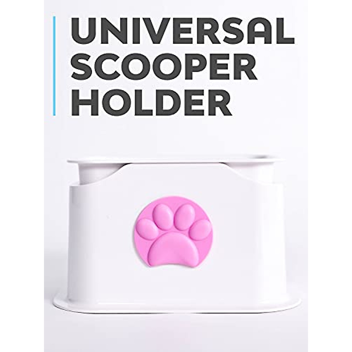 iPrimio Universal Cat Litter Scooper Holder - Durable with Heavy Scoopers Holding Stability - Kitty Litter Box Accessory - Works with All Plastic and Metal Cat Litter Scoops - Four Color Options