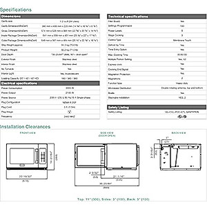 Midea Equipment 2134G1A Commercial Microwave, 2100 Watts, Stainless Steel