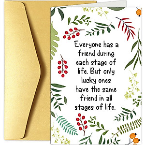 Best Friend Forever Card, Best Friend Birthday Card, Bday Card for BFF Bestie, Friendship Greeting Card, Have The Same Friend In All Stages Of Life