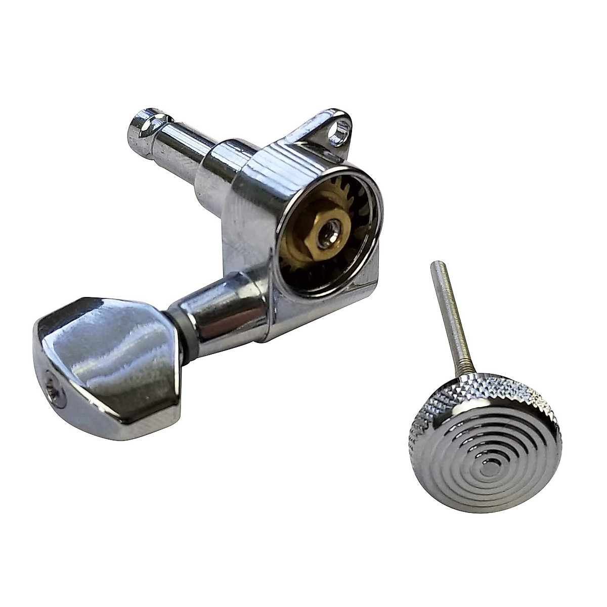 Locking Guitar Tuners Chrome (3L +3R) Machine Heads Tuning Pegs 19:1 for Fender Stratocaster/Telecaster