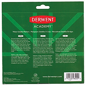 Derwent Academy Water-Soluble Markers, Fine Tip, 20 Pack (98202)