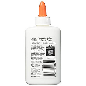 Elmers Washable No-Run School Glue, 4 oz, 1 Bottle (E304) - Pack of 2