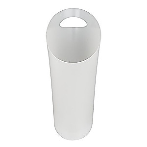 Umbra 6215321 2 gal White Skinny Wastebasket - pack of 6