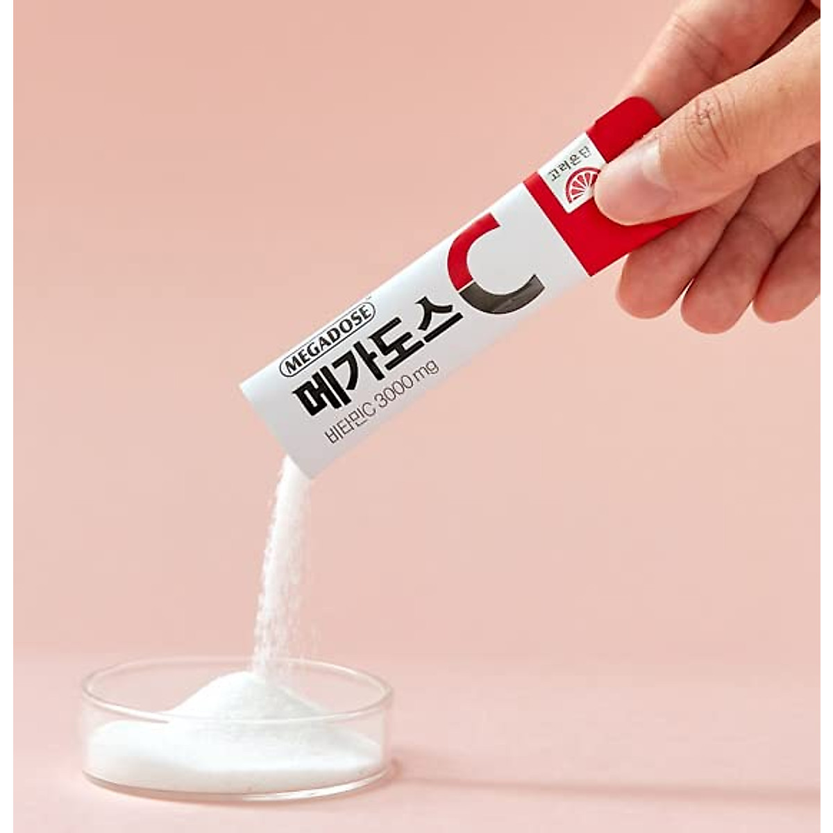 Megadose Vitamin C Powder 3000mg. 100 Count Single Serve Sticks. Pure High-Potency Immune Support No Additives No Artificial Ingredients. Fast Absorption, Antioxidant, Anti-Inflammatory, Non-GMO