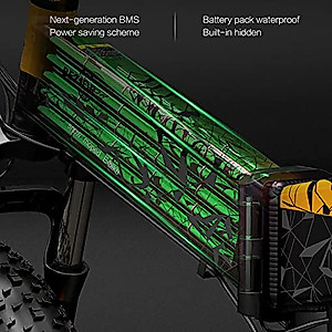 Wakbalxc 1000W Folding Electric Mountain Bike - 20'' Fat Tire Electric Bike for Adults Off-Road, City E-Bike All-Terrain Commuter Electric Bicycle with 48V 20Ah Removable Battery