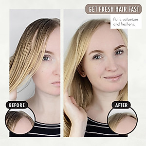 Non Aerosol Dry Shampoo Powder for Dark Hair and Blonde - All Natural & Organic Hair Care, Paraben Free, Talc Free, No White Cast, Synthetic Fragrance Free - Lavender and Clary Sage, 4 oz