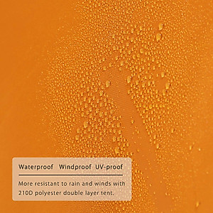 MOON LENCE Camping Tent 2 Person Tent Easy Setup Outdoor Tents Waterproof Double Layer for Camp and Backpacking Orange