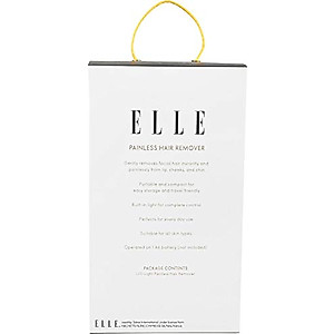Elle Painless Hair Remover - Built-in LED Light, Removes Lip, Chin, and Cheek Hair, Suitable for All Skin Types (Mint)