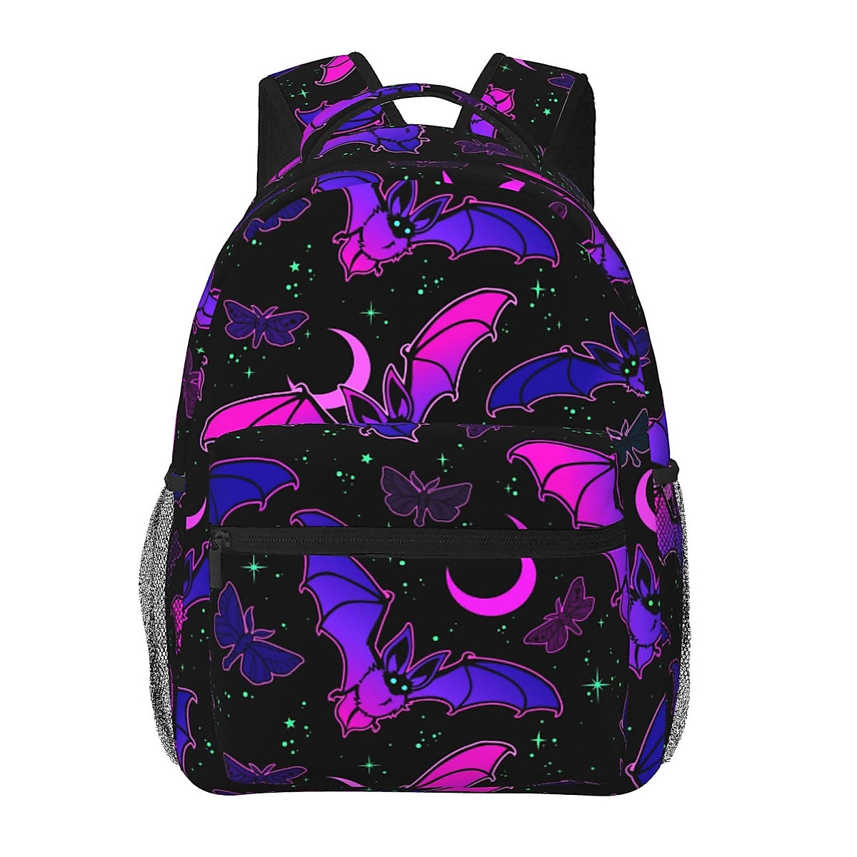 Beoek Bats Under The Stars Large Capacity Casual Backpack Lightweight Adjustable For Man For Woman