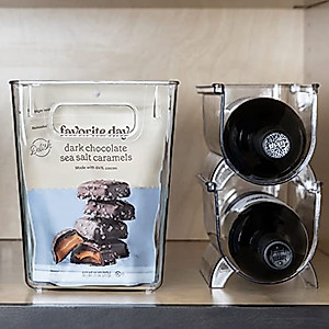 bHome & Co 4 Plastic Storage Containers For Organizing - Pantry Organization and Storage Bins, Acrylic Clear Plastic Storage Bins - Cabinet Fridge Freezer Bathroom Organizer Bins- Kitchen Organization