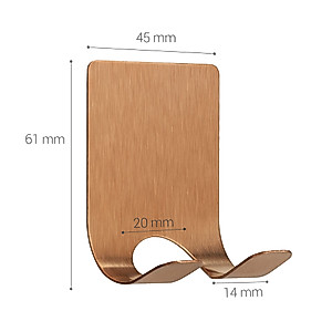 kwmobile 2x Razor Holder- Self-Adhesive Stainless Steel Shaver Wall Mount - Bathroom Organizer for Showers - Rose Gold