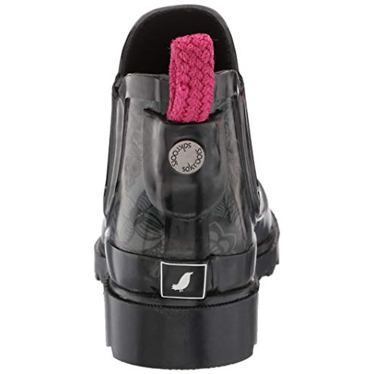 Sakroots Women's Boot, Rain Bootie, Rainboot Chelsea, Black Spirit Desert, 6