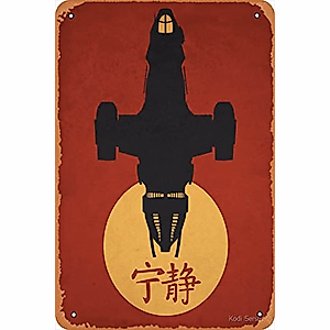 Yzixulet Firefly - Serenity Silhouette - Joss Whedon Metal Print Metal Tin Sign Vintage 8x12 Inch
