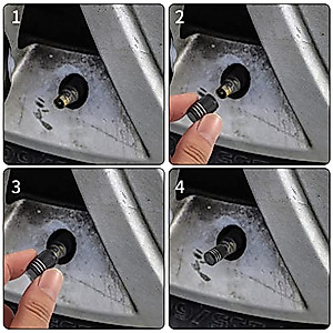 16 Pack Tire Valve Stem Caps, Car Tire Valve Caps Universal for Car, Motorbike, Trucks, Bike, Bicycle, Black