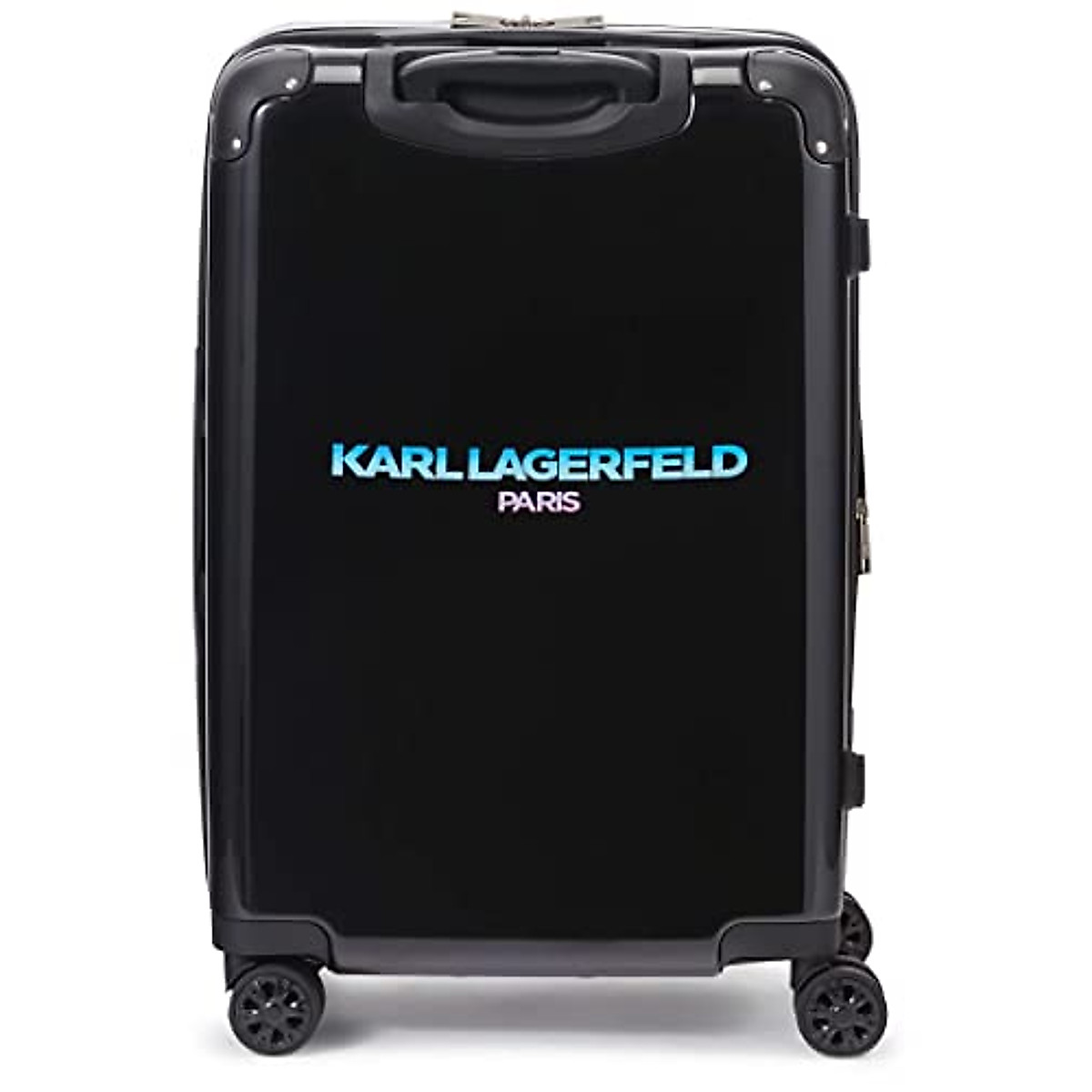 Karl Lagerfeld Paris Flowers 25" Upright Luggage, Black