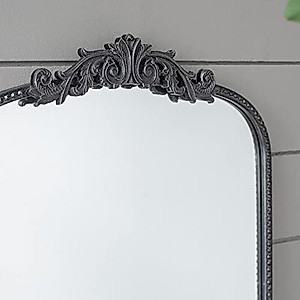 A&B Home Arched Vertical Mirror-Wall Mirror with Metal Black Frame,24"x42" Large Arch Mirror for Bathroom Bedroom Living Room