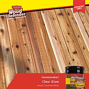 Wood Defender Transparent Fence Stain Clear Glow 5-Gallon