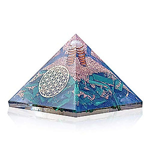 Orgonite Crystal Malachite Pyramid – Positive Energy Crystals Promote E-Energy Protection and Chakra Healing to Enhance Spiritual Growth and Visionary Powers
