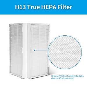 Breabetter 1-Pack CAP-1000 True HEPA Replacement Filter Compatible with Cuisinart CAP-1000FPK Purifier, 3-in-1 Filtration