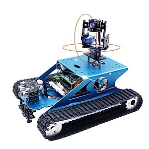 Yahboom AI Robot Kit Tank Chassis for Raspberry Pi 4B Camera Starter Kit Python Programmable Electronic Science Project DIY Smart Car Robotics for 16+ (Without Pi 4B)