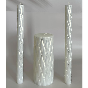 Magik Life Unity Candle Set for Wedding - Wedding Unity Set for Reception and Ceremony - Candle Sets - 6 Inch Pillar and 2 * 10 Inch Tapers