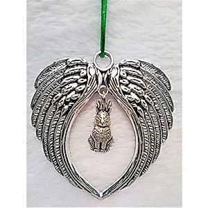 Bunny Loss Memorial Angel Wings Ornament Keepsake Sympathy Gift for Pet Owner