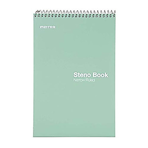 Mintra Office Steno Books - (Pastel 8PK - Lavender, Sage, Salmon, Spring Pink) - Narrow Ruled Paper, 6" x 9", 100 sheets for Writing Notes in School, University, College, Work, Office