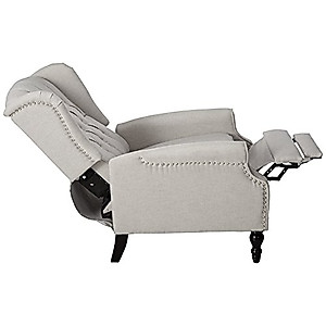 Christopher Knight Home Walter Fabric Recliner, Light Grey