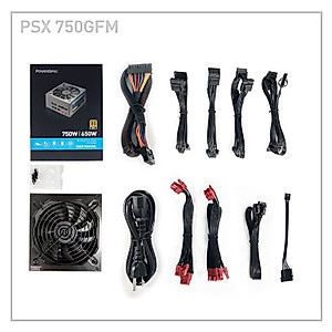 PowerSpec 750 Watt 80 Plus Gold Fully Modular ATX Power Supply Active PFC SLI Crossfire Ready Gaming PC PSU Computer Power Supplies, PS 750GFM