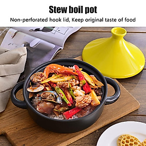 Xgxoz Tagine Pot for Cooking Ceramic Casserole Dish with 2 Handles And Cone-Shaped Lid Tajine Pot Soup Pot Slow Cooker