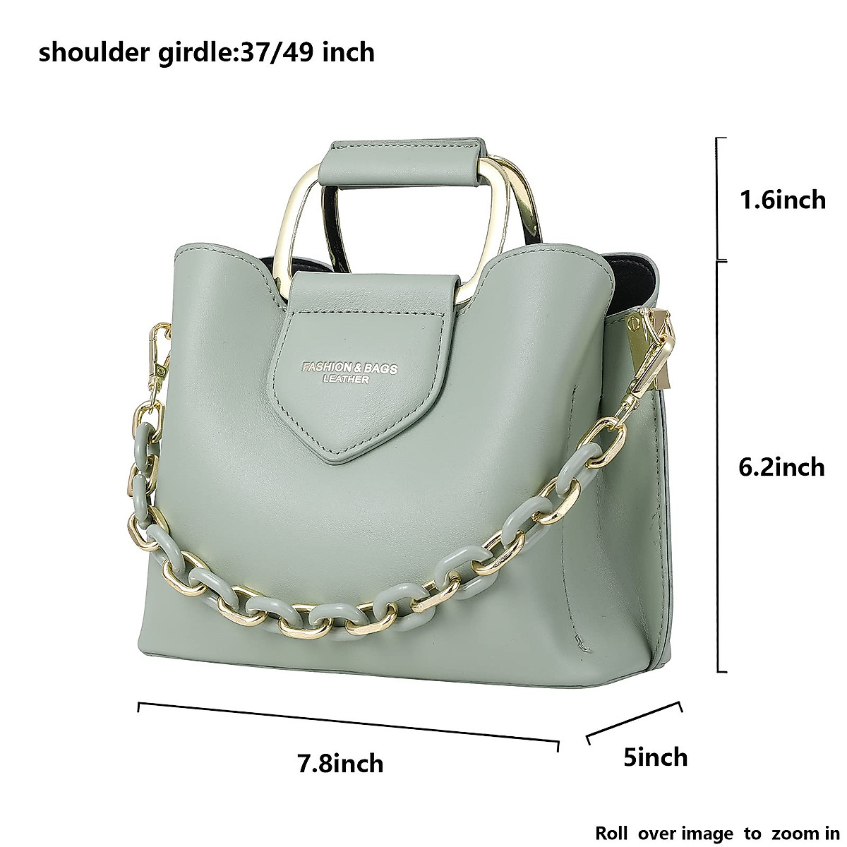 Qiayime women's Fashion shoulder handbags purses PU Leather Top Handle satchel Tote Crossbody Bag (Green)