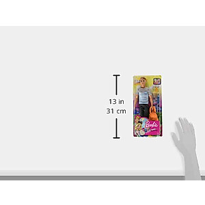Barbie Ken Doll & 5 Travel-Themed Accessories, Includes Backpack that Opens & Closes, Fashion Doll with Dark Brown Hair