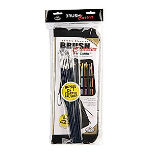 Royal & Langnickel Keep N' Carry Brush Carrier, Long Handle - Includes 7 Starter Brushes, 8pc