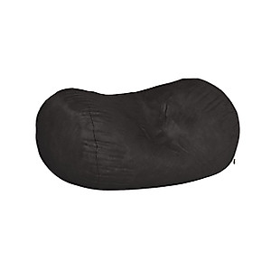 Amazon Basics Memory Foam Filled Bean Bag Lounger with Microfiber Cover, 6 ft, Grey, Solid