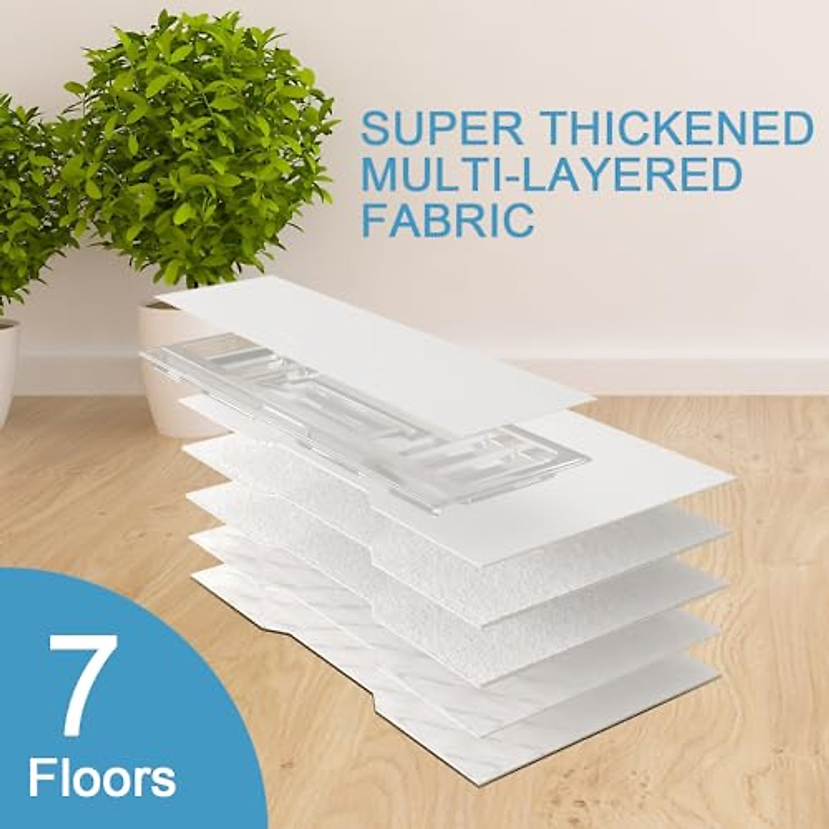Mocsicka 20Pcs Shark Vac Mop Pads Replacement for VM252 VM251 VM250 VM200 VM190 Disposable Vacuum Mop Pads Refills for Hard Floors