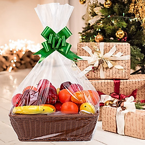 Awpeye Clear Basket Bags 20Pack Large Cellophane Gift Bags for Baskets Cellophane Wrap for Gift 2 Mil Thick (20"x20")