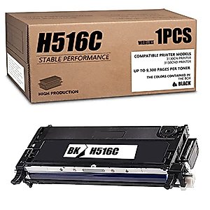 WERLIKE Compatible H516C Toner Cartridge Replacement for Dell , Works with 3130cn 3130cnd Printer, Approximately 9,300 Pages (1-Pack, Black)