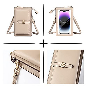 AnsTOP Small Crossbody Cell Phone Purse for Women - Clear Crossbody Bag for Women Mini Phone Pouch Purse