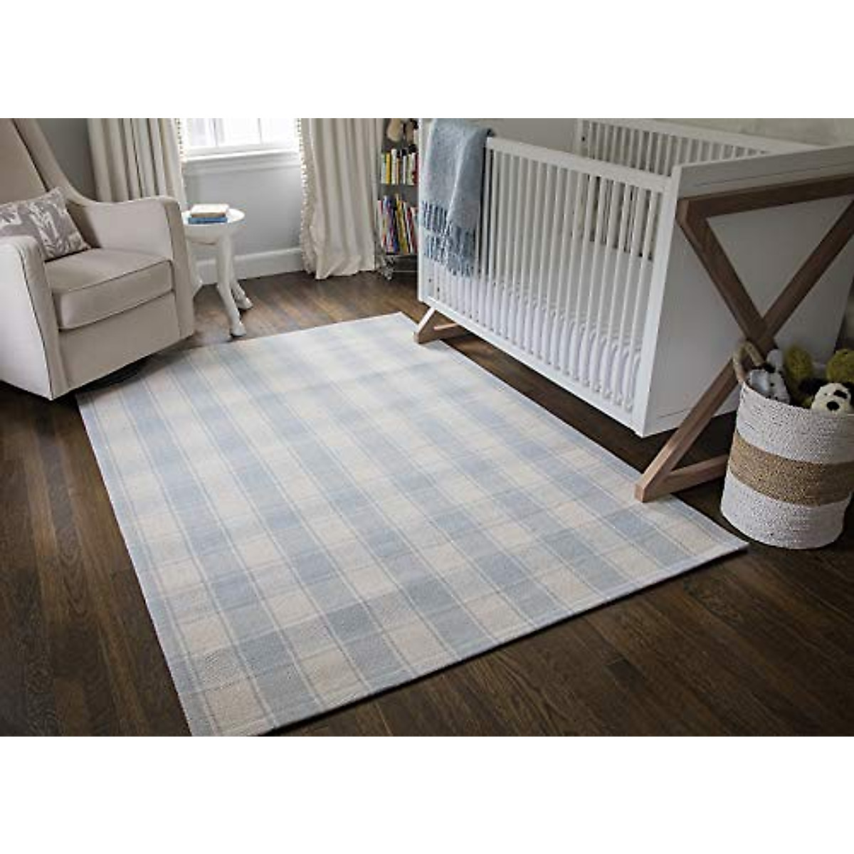 Erin Gates by Momeni Marlborough Charles Light Blue Hand Woven Wool Area Rug 8' X 10'