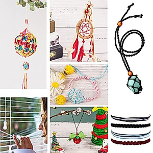 PH PandaHall 1.5mm 100 Yards Black Nylon Cord Wind Chime Cord Replacement Braided Lift Shade Blind String for Windows Roman Rollers Repair Gardening Plant Waist Beading String for Chinese Knotting