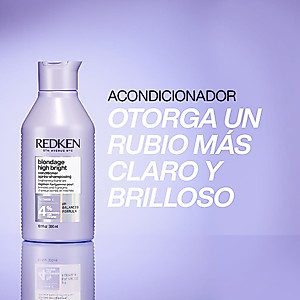 Redken Blondage High Bright Conditioner | Brightens and Lightens Color-Treated and Natural Blonde Hair Instantly | Infused with Vitamin C | 10.1 Fl Oz