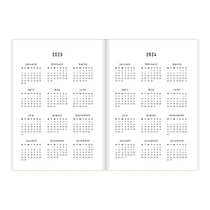 Letts of London Inspire Academic Weekly/Monthly Planner, August 2023 to July 2024, Week-to-View, Sewn Binding, Multilingual, A5 Size, 8.25" x 5.875", White (C031386-24)